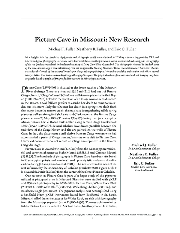 (PDF) Picture Cave in Missouri: New Research