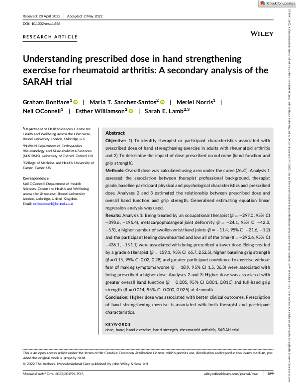 (PDF) Understanding prescribed dose in hand strengthening exercise for ...