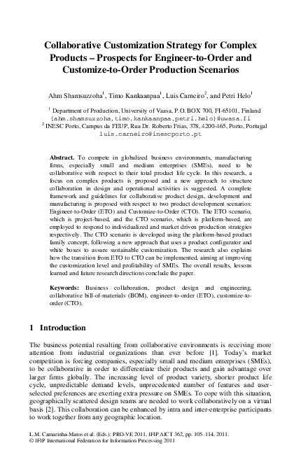 (PDF) Collaborative Customization Strategy for Complex Products ...