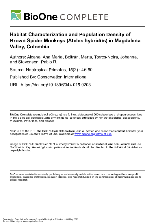(PDF) Habitat Characterization and Population Density of Brown Spider ...