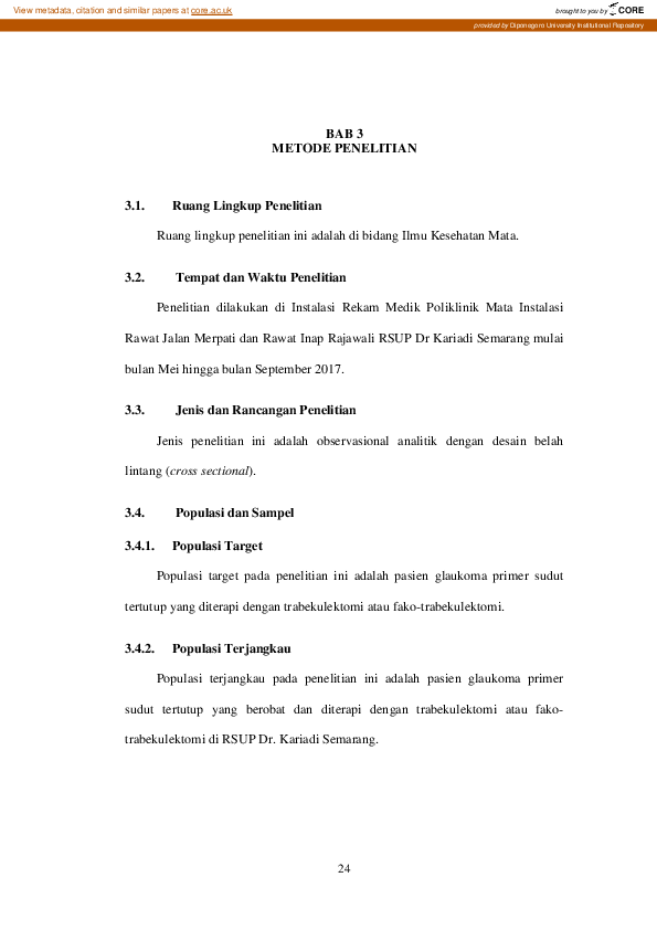 (PDF) Perbandingan Penurunan Tekanan Intraokuler Pasca Trabekulektomi ...