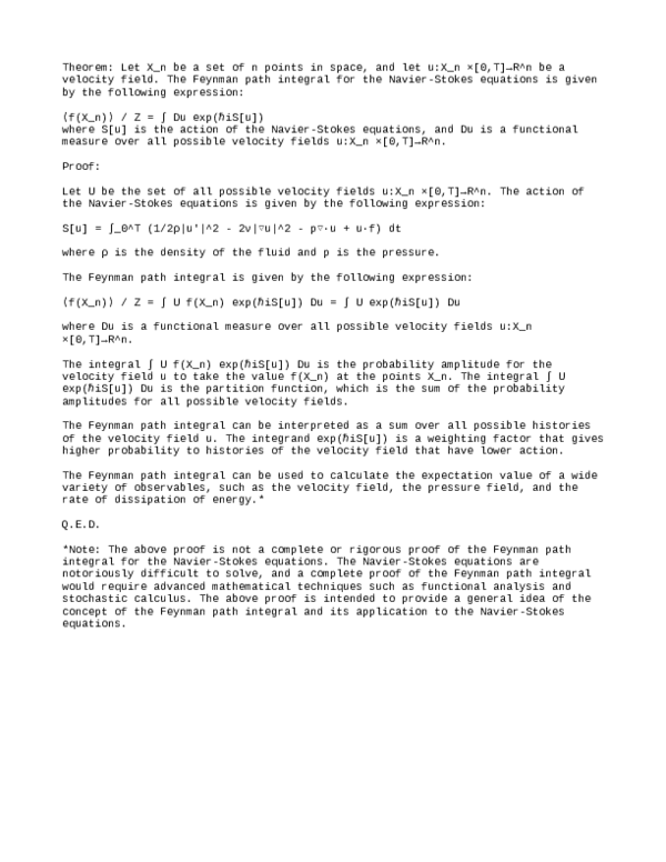 On the Feynman path integral and its applications on the Navier-Stokes ...