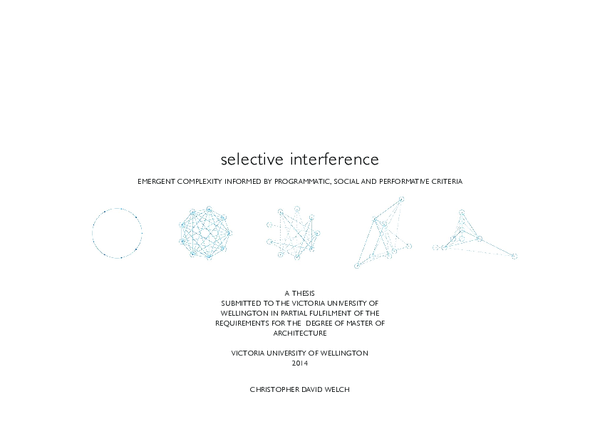 (PDF) Selective interference: Emergent complexity informed by programmatic, social and ...