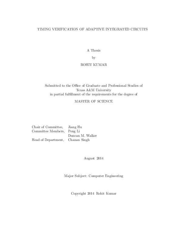 (PDF) Timing Verification for Adaptive Integrated Circuits (PDF) Timing Verification for Adaptive Integrated Circuits