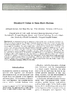 (PDF) Steatocrit Value in New-Born Babies | Johnwan Usman - Academia.edu