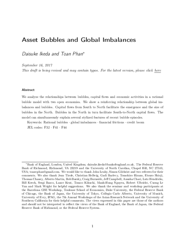 (PDF) Toxic Asset Bubble and Global Imbalances
