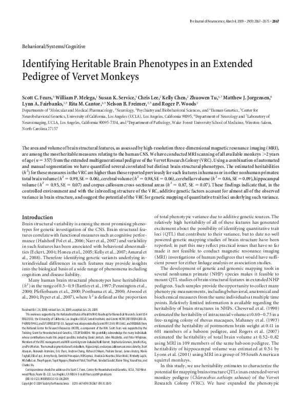 (PDF) Identifying Heritable Brain Phenotypes in an Extended Pedigree of ...