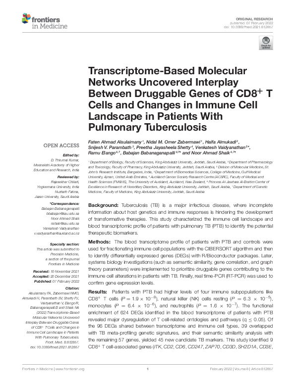 (PDF) Transcriptome-Based Molecular Networks Uncovered Interplay ...
