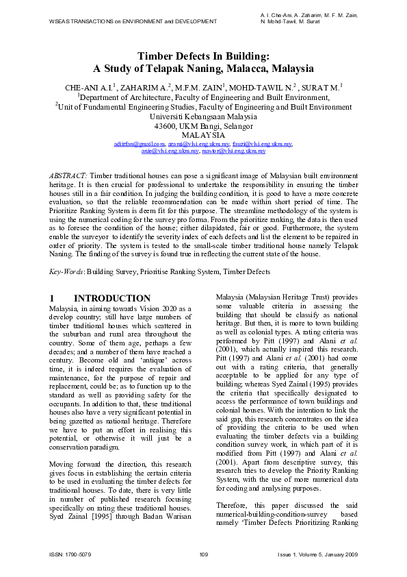 (PDF) Timber defects in building: a study of Telapak Naning, Malacca ...