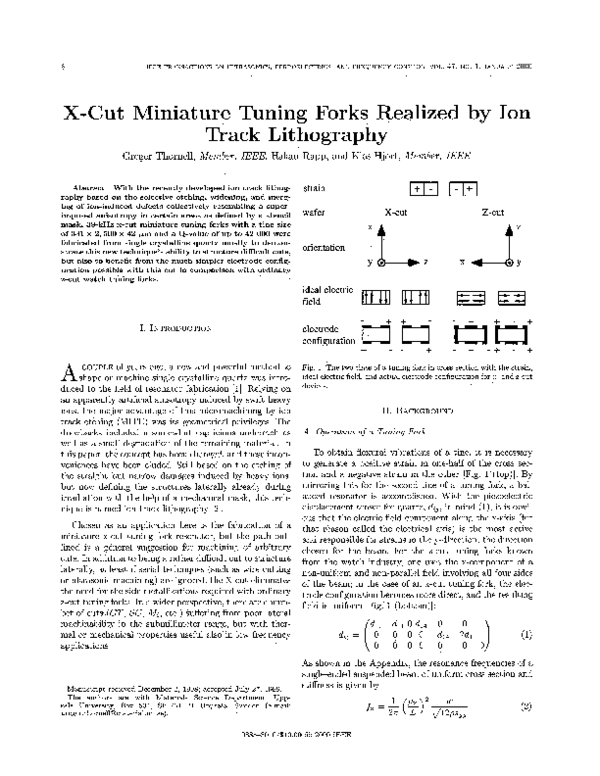 (PDF) X-cut miniature tuning forks realized by ion track lithography