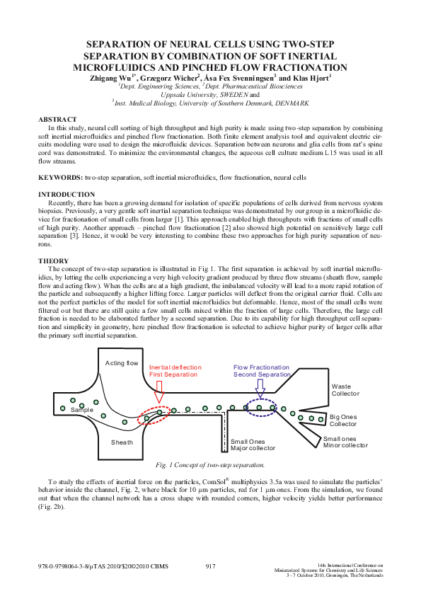 Pdf Separation Of Nerval Cells Using Two Step Separation By