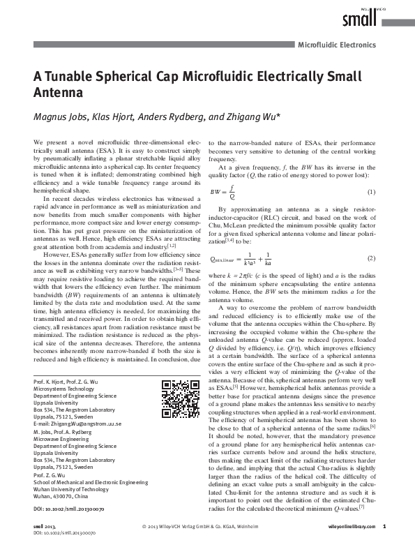 (PDF) A Tunable Spherical Cap Microfluidic Electrically Small Antenna