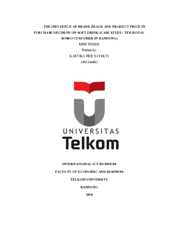 (PDF) The Influence of Brand Image and Product Price in Purchase Decision on Soft Drink (Case ...