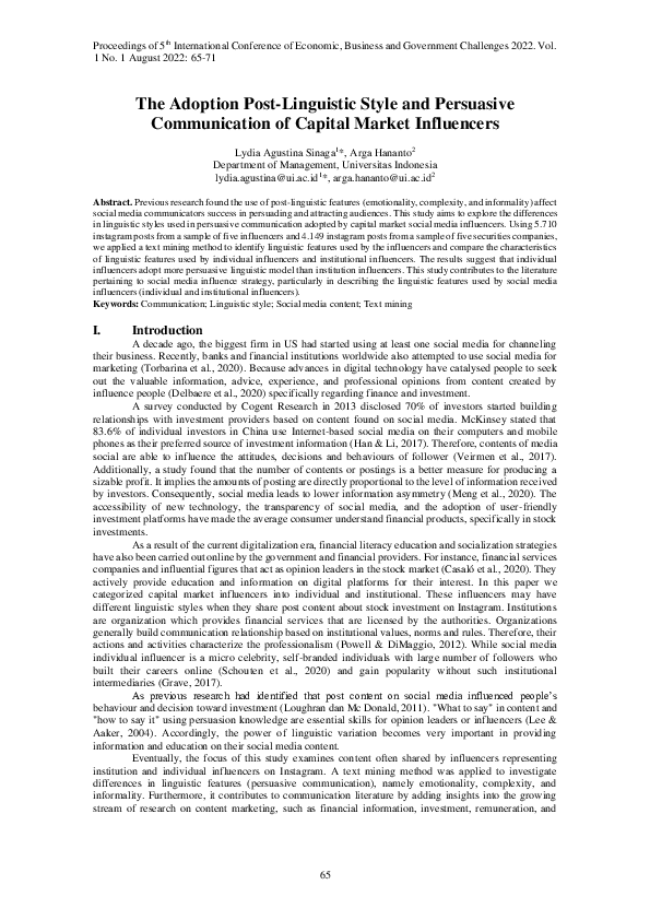 (PDF) The Adoption Post-Linguistic Style and Persuasive Communication ...