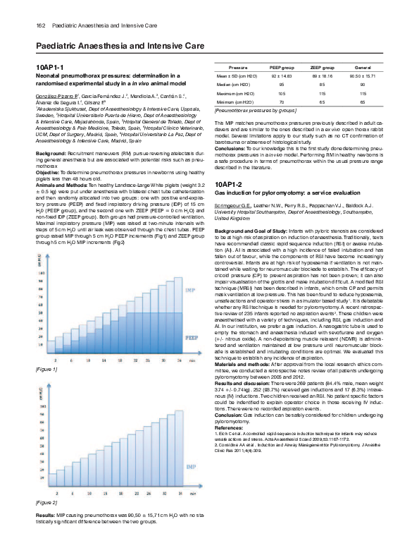 (PDF) Neonatal pneumothorax pressures: determination in a randomised ...