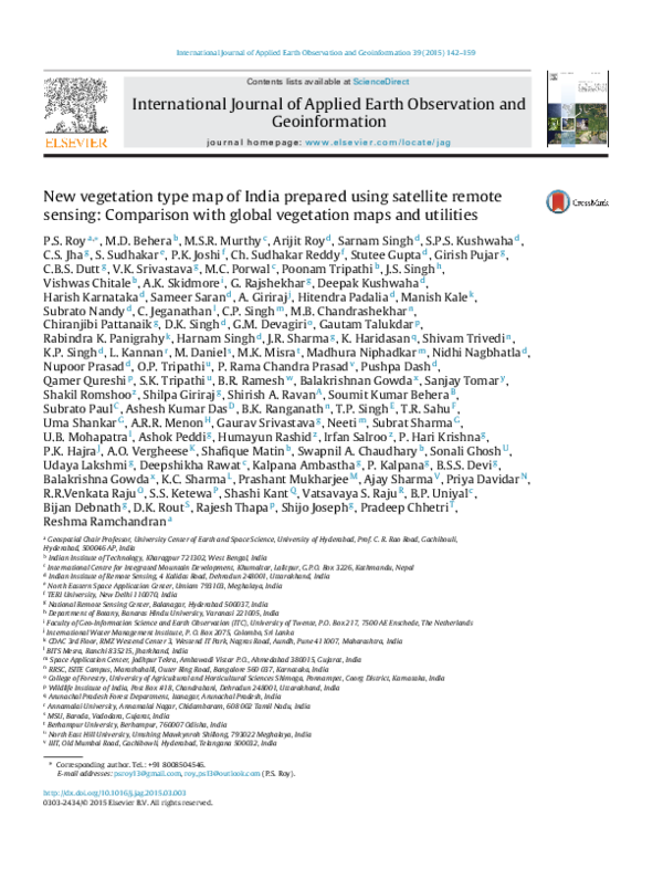(PDF) New vegetation type map of India prepared using satellite remote ...