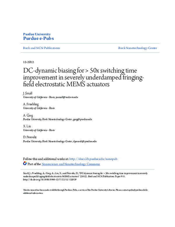 (PDF) DC-dynamic biasing for >50× switching time improvement in ...