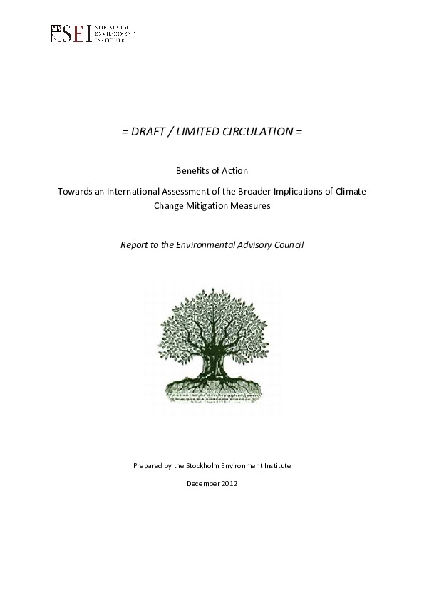 (PDF) Benefits of Action Towards an International Assessment of the ...