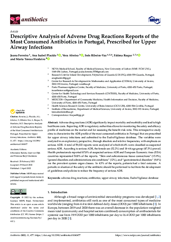 (PDF) Descriptive Analysis of Adverse Drug Reactions Reports of the ...