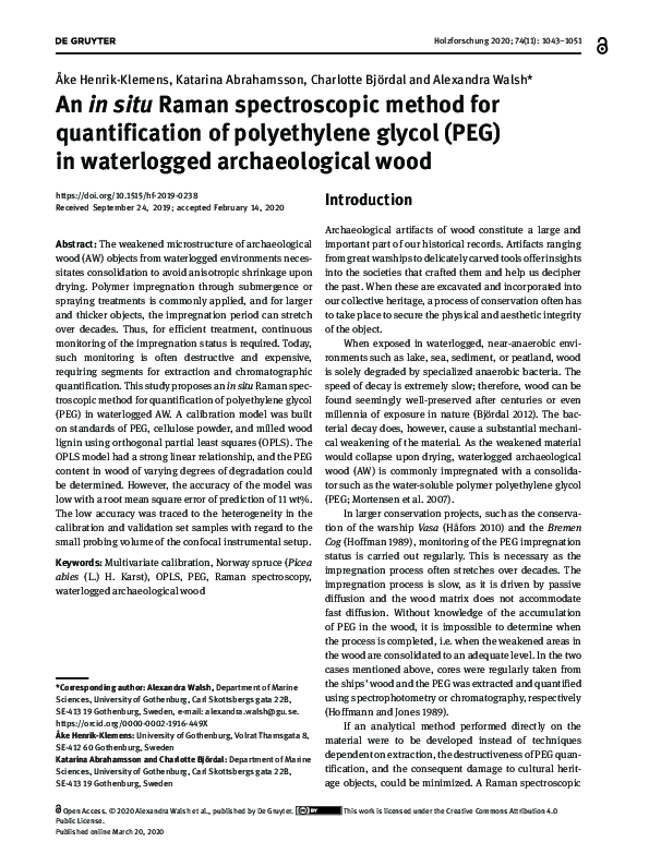 (PDF) An in situ Raman spectroscopic method for quantification of ...