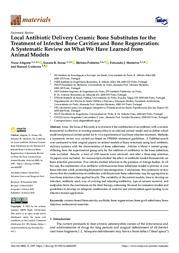 Local Antibiotic Delivery Ceramic Bone Substitutes for the Treatment of ...