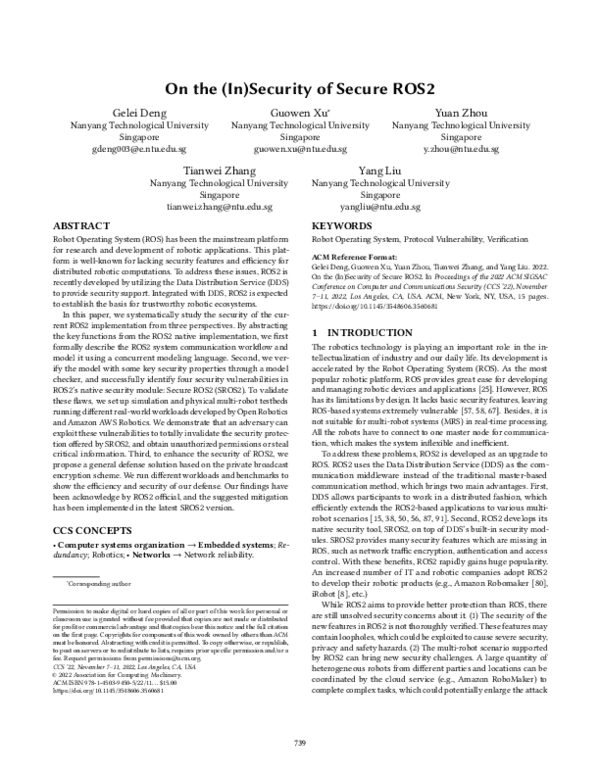 (PDF) On the (In)Security of Secure ROS2