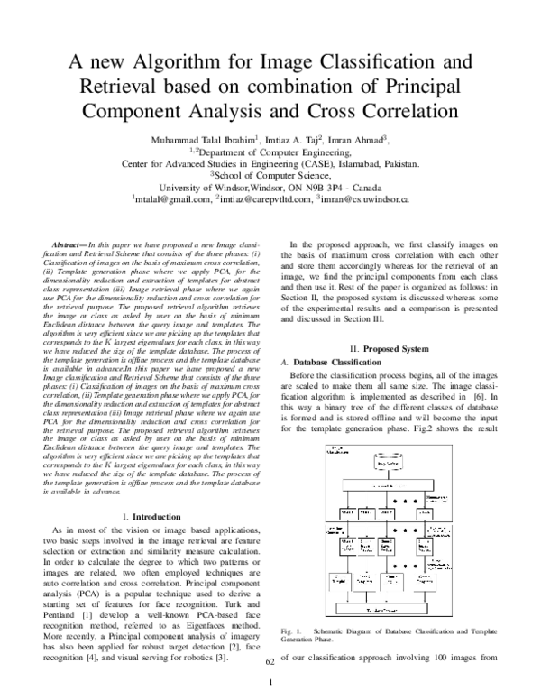 (PDF) A new Algorithm for Image Classification and Retrieval based on combination of Principal ...