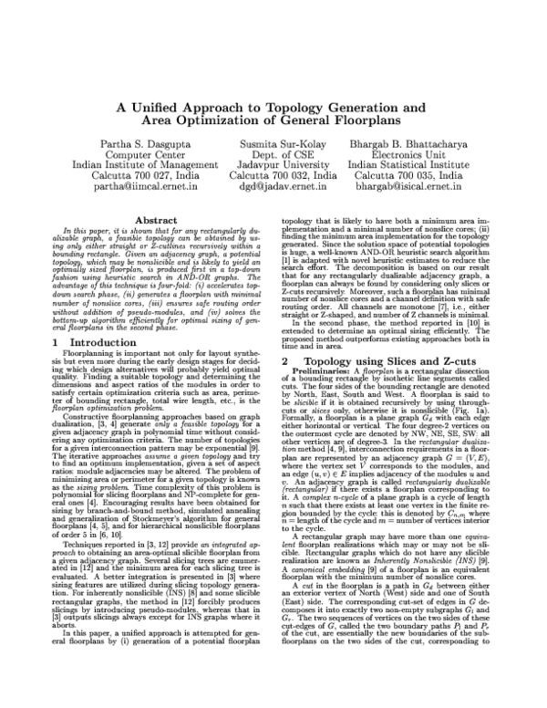 (PDF) A unified approach to topology generation and area optimization of general floorplans
