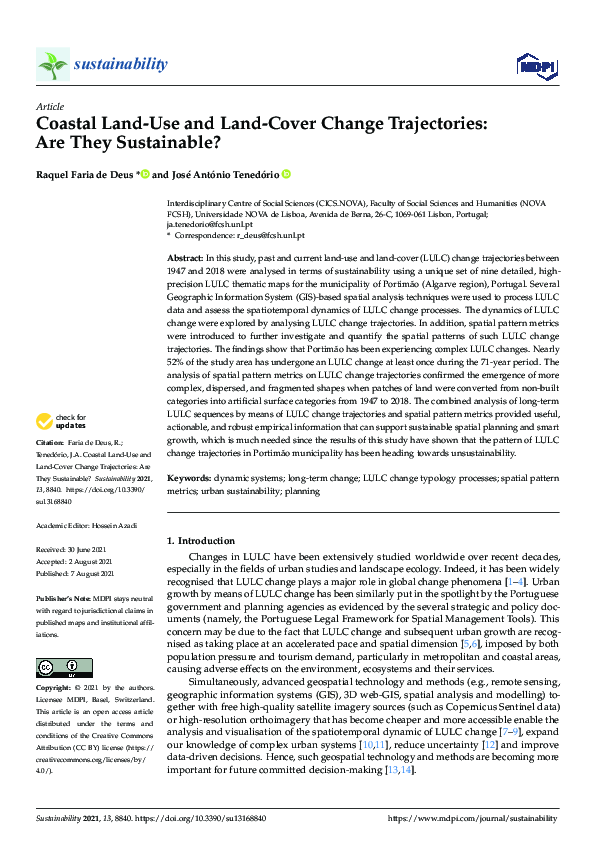 (PDF) Coastal Land-Use and Land-Cover Change Trajectories: Are They ...