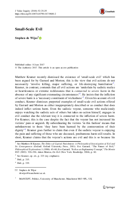 (PDF) Small-Scale Evil