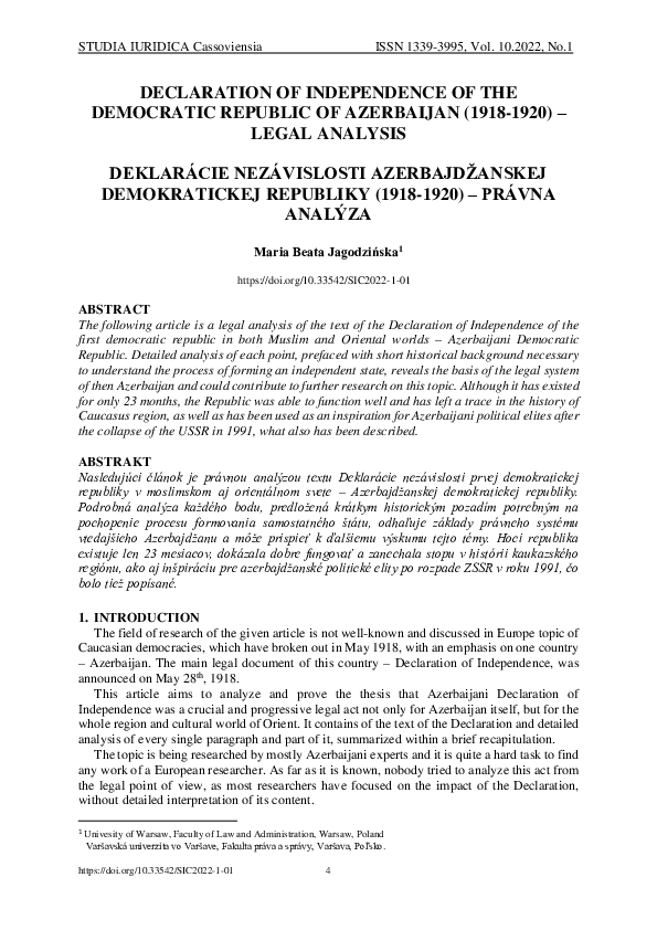 (PDF) Declaration of Independence of the Democratic Republic of ...