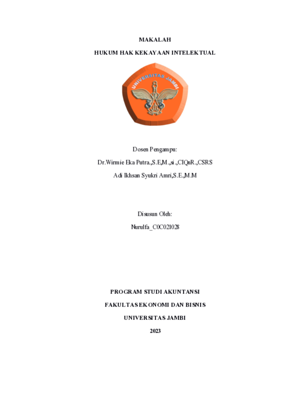 (PDF) Makalah hukum hak kekayaan intelektual