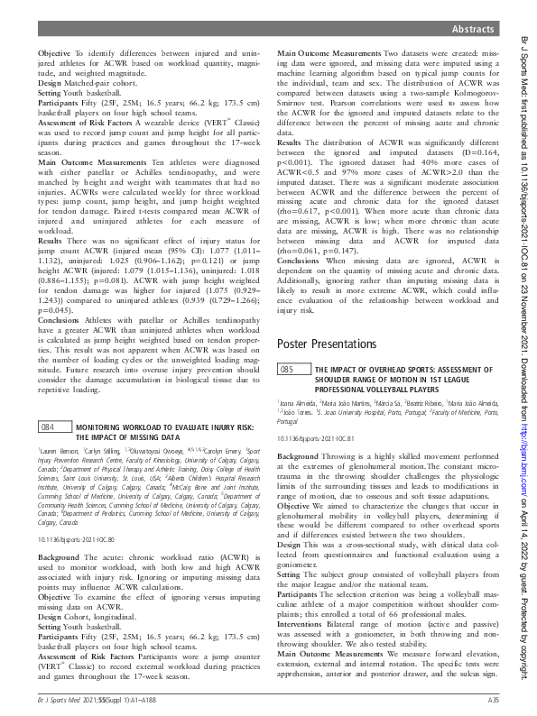 (PDF) 085 The impact of overhead sports: assessment of shoulder range ...