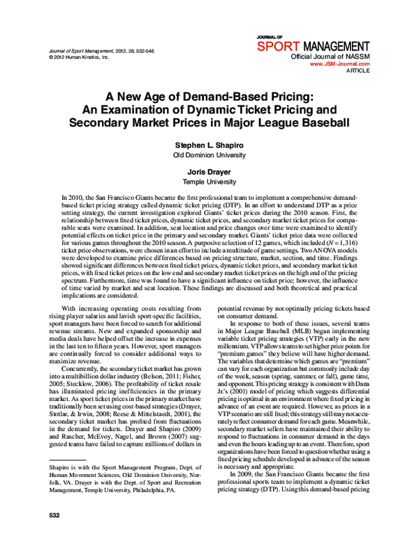 (PDF) A New Age of Demand-Based Pricing: An Examination of Dynamic ...