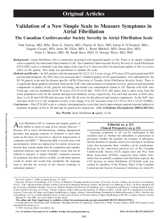 (PDF) Validation of a new simple scale to measure symptoms in atrial ...