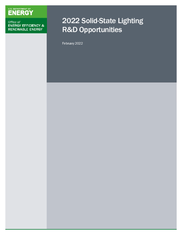 (PDF) 2022 Solid-State Lighting R&D Opportunities