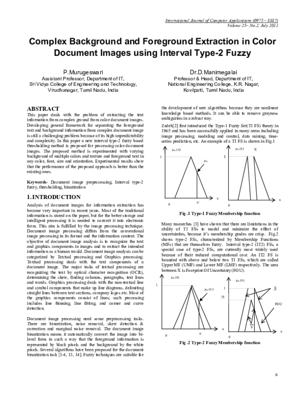 (PDF) Complex Background and Foreground Extraction in Color Document ...