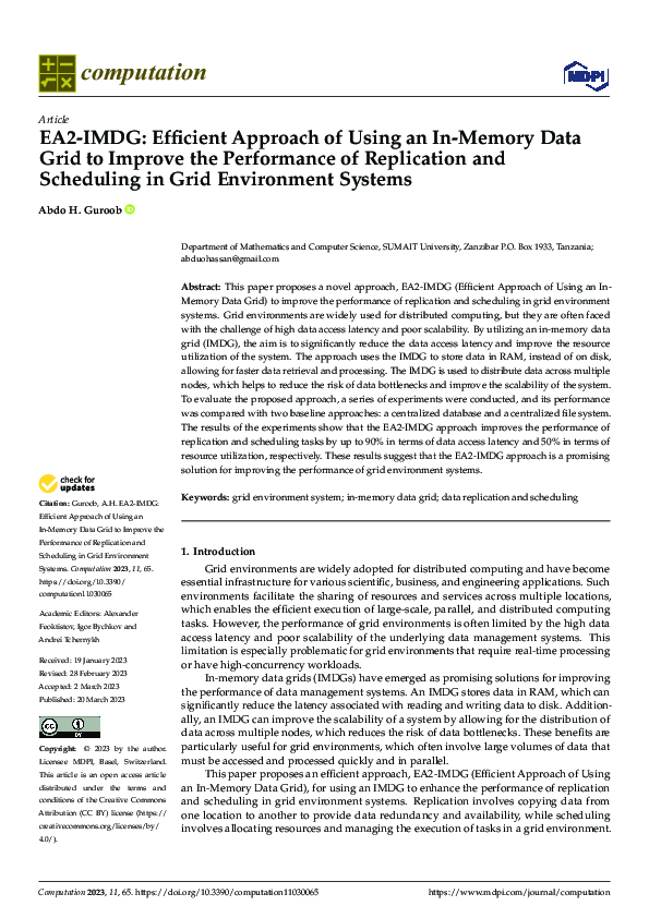 Pdf Ea2 Imdg Efficient Approach Of Using An In Memory Data Grid To