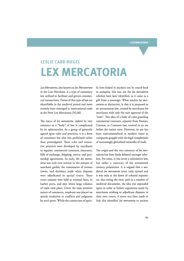 (PDF) Lex Mercatoria