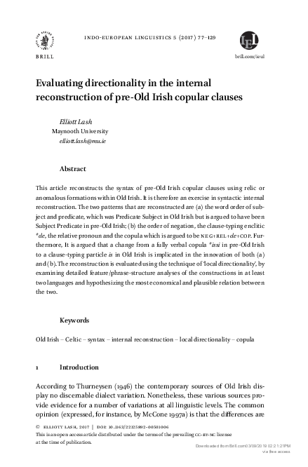 (PDF) Evaluating directionality in the internal reconstruction of pre ...