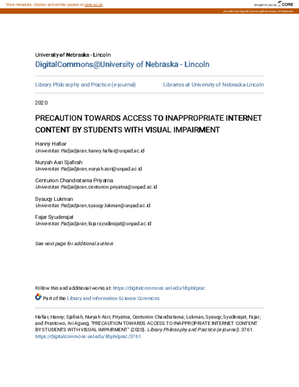(PDF) Precaution Towards Access to Inappropriate Internet Content by ...