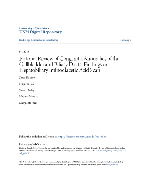 (PDF) Pictorial Review of Congenital Anomalies of the Gallbladder and ...