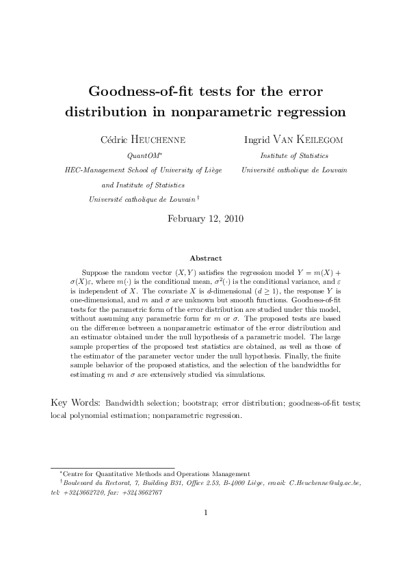 Pdf Estimation In Nonparametric Location Scale Regression Models With