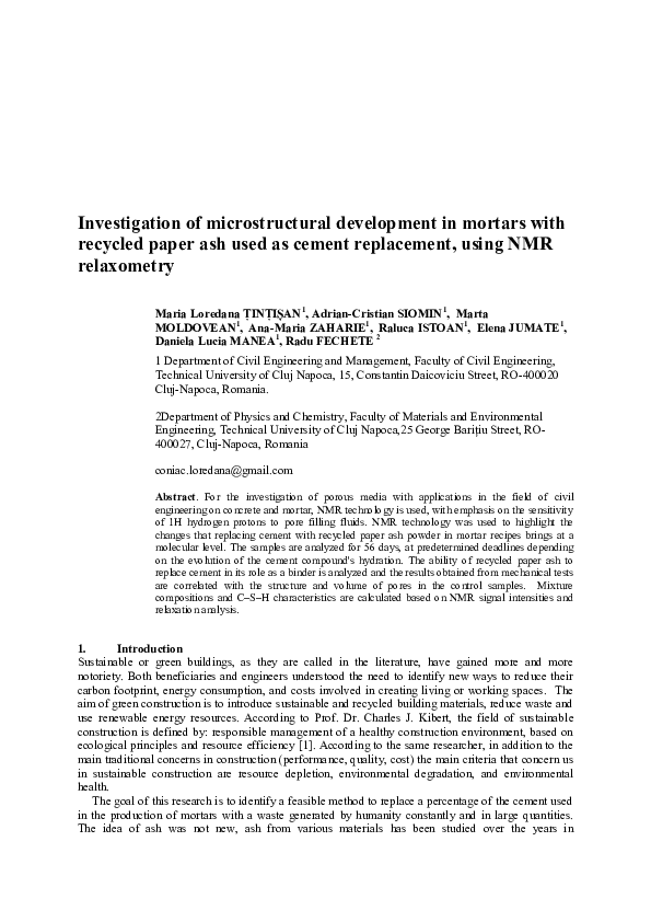 (PDF) Investigation of microstructural development in mortars with ...