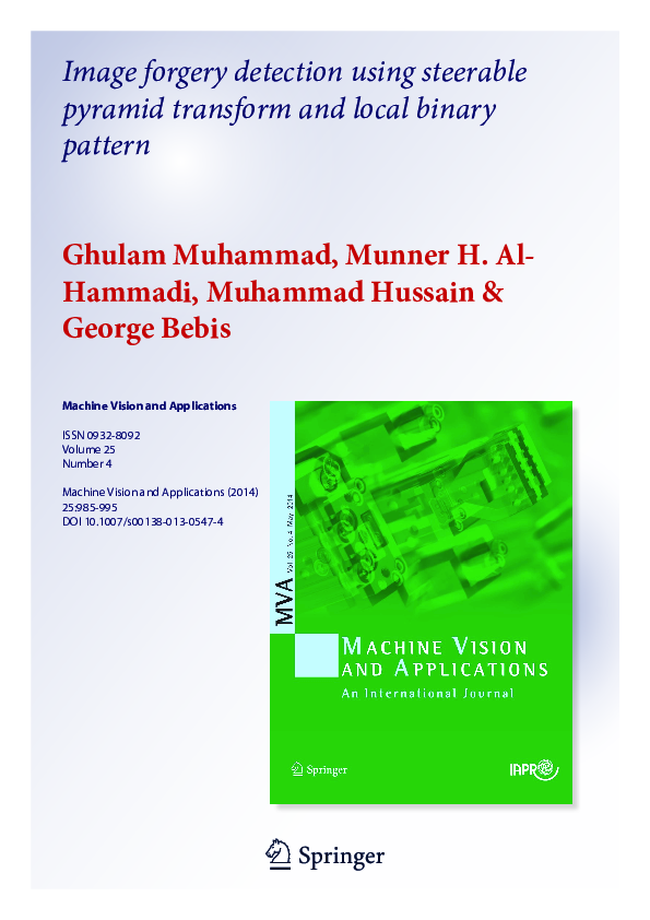 (PDF) Image forgery detection using steerable pyramid transform and ...