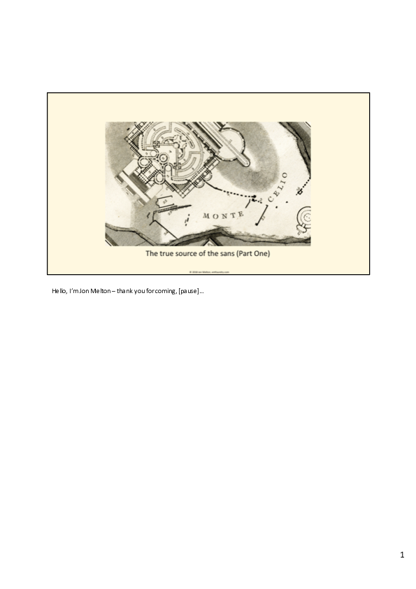 (PDF) The True source of the Sans
