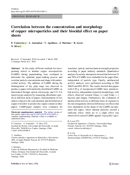 (PDF) Correlation between the concentration and morphology of copper ...