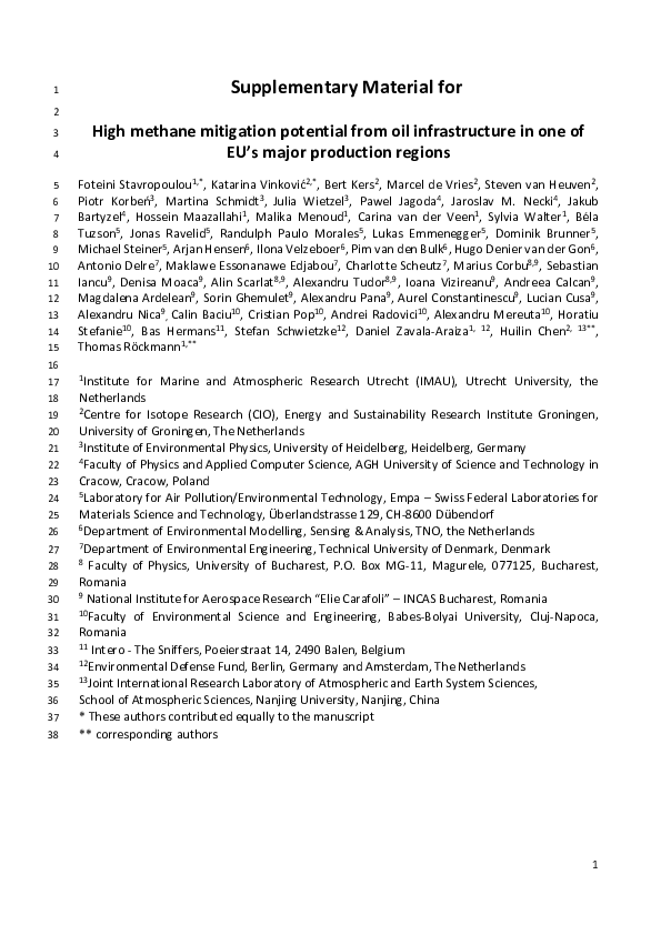 (PDF) Supplementary material to "High potential for CH4 emission ...