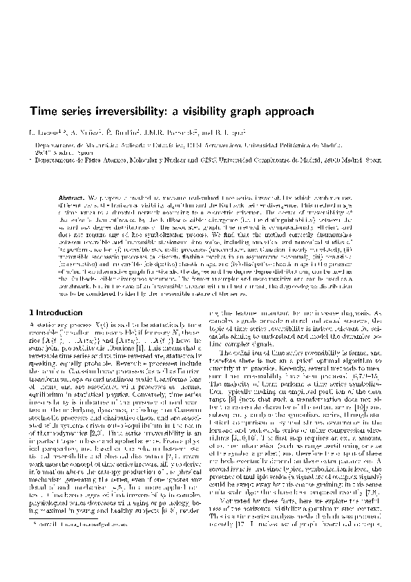 (PDF) Time series irreversibility: a visibility graph approach | ari nuñez - Academia.edu