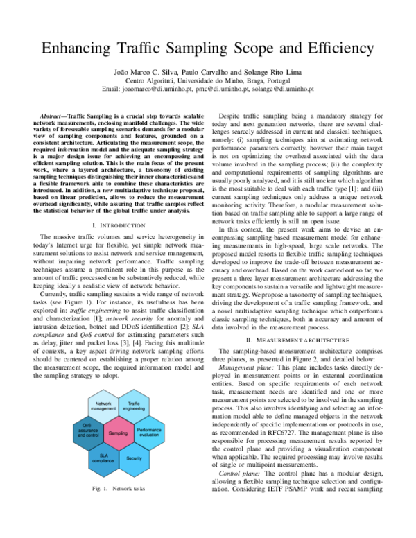 (PDF) Enhancing traffic sampling scope and efficiency | João Henrique ...